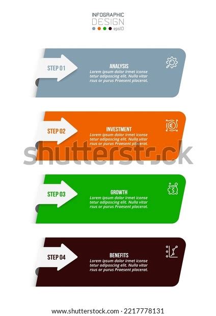 Infographic Template Business Concept Workflow Stock Vector Royalty