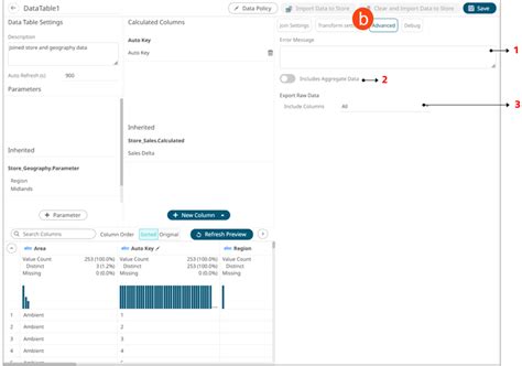 Working With Joined Data Table Editor