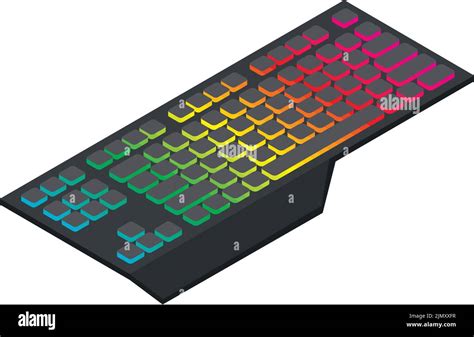 Isometric Keyboard Device With Colors Stock Vector Image And Art Alamy