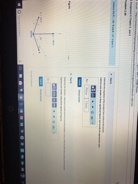 Solved Determine The Magnitude Of The Resultant Force Acting