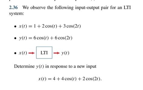 Solved 236 We Observe The Following Input Output Pair For