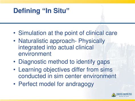 Ppt In Situ Simulation To Train Interprofessional And