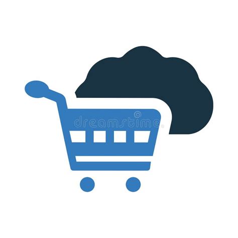 Cloud Cart Shopping Icon Editable Vector Graphics Stock Vector Illustration Of Store