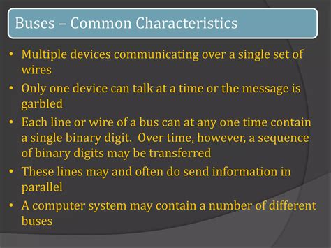 Types Of Buses Of Computer Pptx