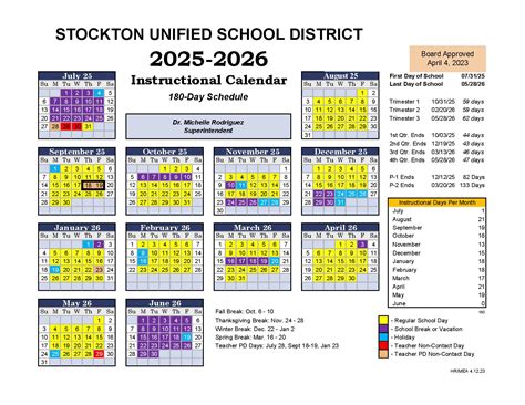 Stockton Unified School District Calendar 2025 2026 In Pdf