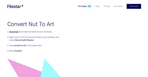 Filestar Convert Nut To Art