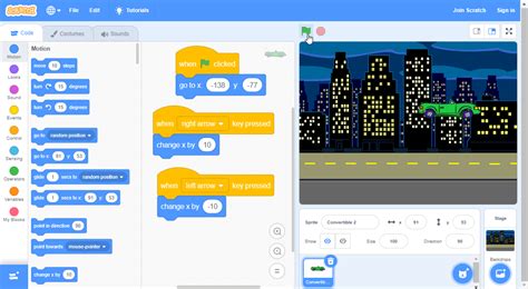 Scratch Basics Episode 7 Make Your Sprite Move Left And Right Pinnguaq