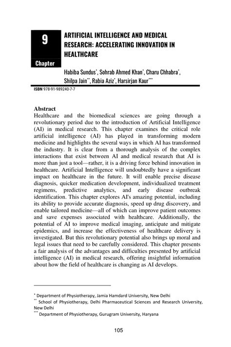 Pdf Artificial Intelligence And Medical Research Accelerating