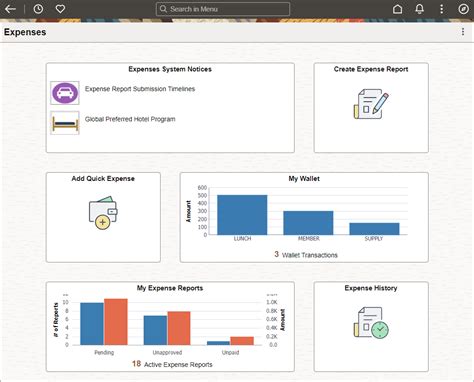 Using Peoplesoft Fluid User Interface For Expenses