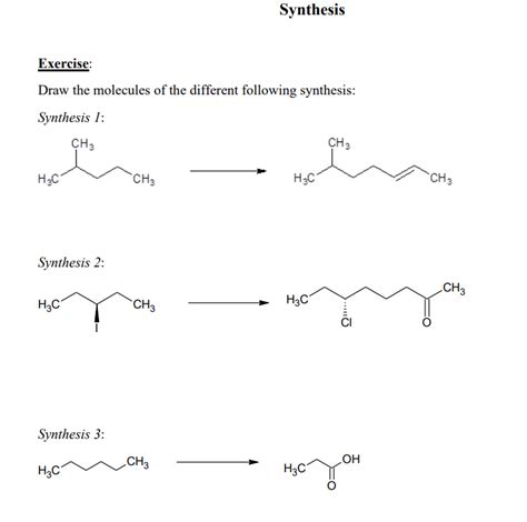 Solved Detail The Steps In The Synthesis Of Your Molecules