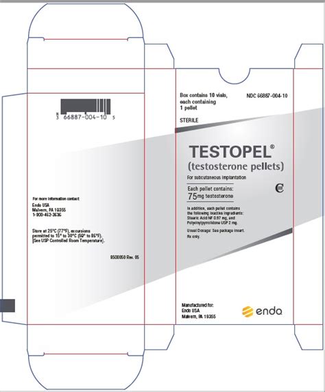 Dailymed Testopel Testosterone Pellet