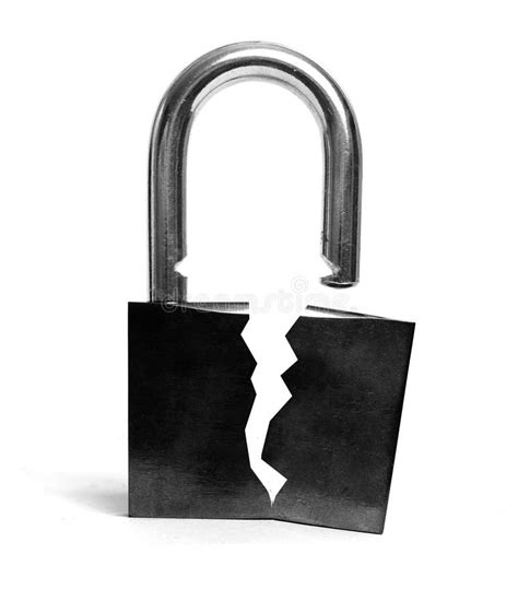 Insecure Broken Lock Stock Image Image Of Broken Digital 17629001