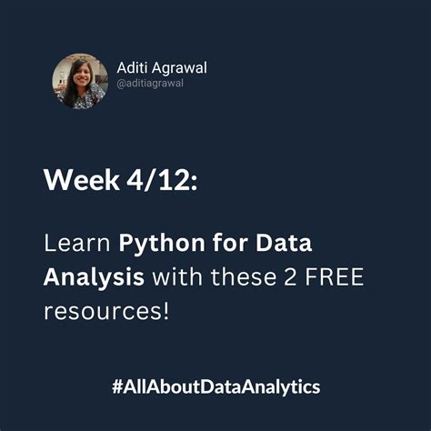 Aditi Agrawal On Linkedin 2 Free Resources To Learn The A Z Of Python In Data Analytics Follow…