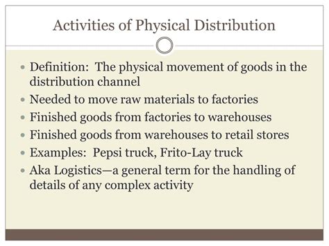 Ppt Physical Distribution Powerpoint Presentation Free Download Id