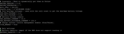 Cvl And Ccl And Dcl Fixed Not Matching Bms Settings · Issue 187 · Louisvdw Dbus Serialbattery · Github