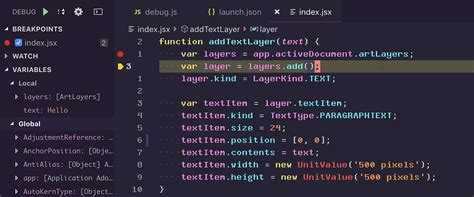 Extendscript Debugger 110 Released By Kerri Shotts Adobe Tech Blog Medium
