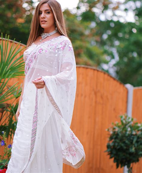 White Net Saree Saree Hire Store