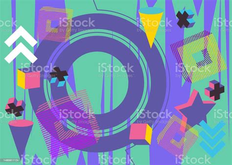 빈티지 추상 기하학적 모양 템플릿입니다 포스터 책 표지 뉴스레터 소셜 미디어 배경에 대한 기하학적 그래픽 배경 가리기에 대한 스톡 벡터 아트 및 기타 이미지 Istock