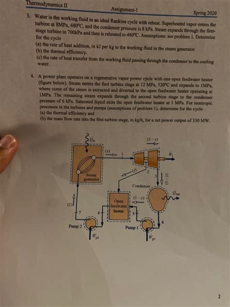 Solved Thermodynamics II Assignment Spring Water Chegg