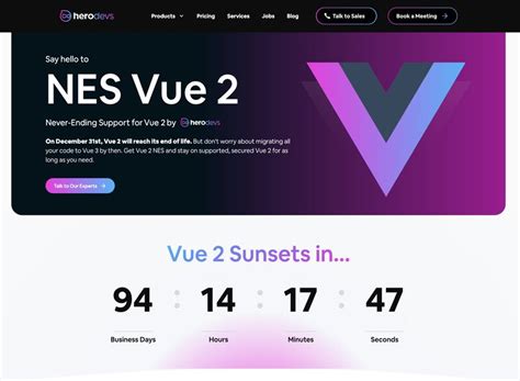 herodevs on linkedin vue 2 eol countdown ⏲ the clock is ticking