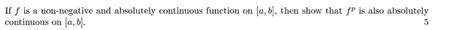 Solved If F ﻿is A Non Negative And Absolutely Continuous