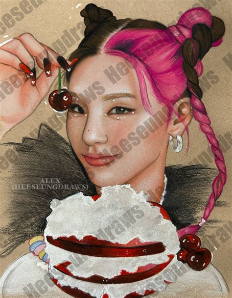 Itzy Drawing Print A Choose Member Etsy