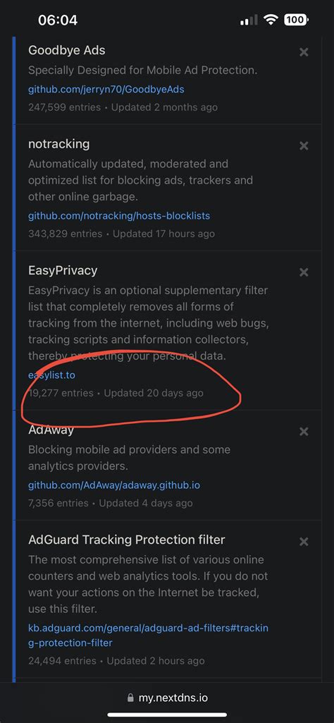 Some Filters Lists Don T Get Updated Bug Reports Nextdns Help Center