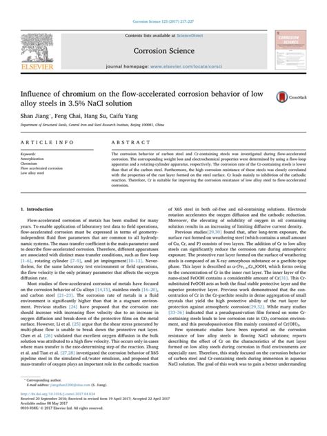Jiang Et Al 2017 Pdf Corrosion Rust