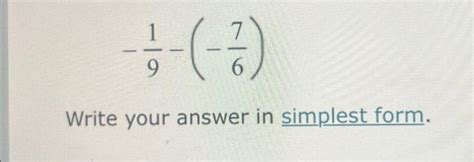 Solved 91 67 Write Your Answer In Simplest Form Chegg Com