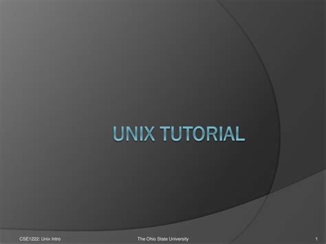 ppt unix tutorial powerpoint presentation free download id 3207109