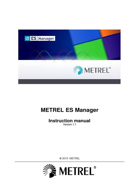 metrel es manager instruction manual pdf menu computing window computing