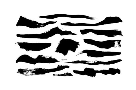 블랙 페인트 물결 모양과 직선 브러시 스트로크 벡터 컬렉션 0명에 대한 스톡 벡터 아트 및 기타 이미지 0명 개체 그룹 거친 Istock