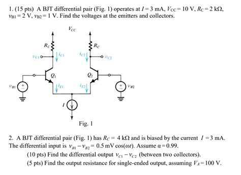 Bjt Differential Amplifier Pair Webmail
