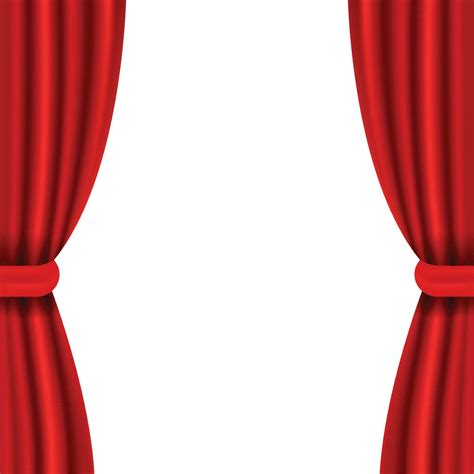 Vector Realistic Red Curtain Background Vector Art At Vecteezy