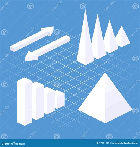 Isometric Flat D Infographic Elements With Data Icons And Design Elements Stock Illustration