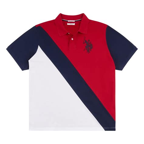 Men Us Polo Assn Uspa Angled Cut And Sew Polo Neck Shirt Shirts Polo Neck Cotton Polo Shirt