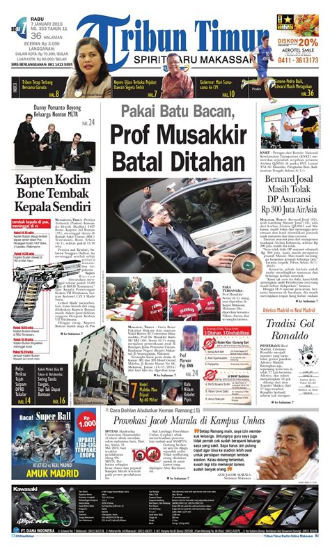Tribun Timur Edisi Rabu 7 Januari 2015 7 Januari