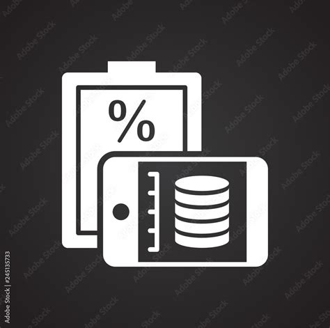 Data Analysys Icon On Black Background For Graphic And Web Design