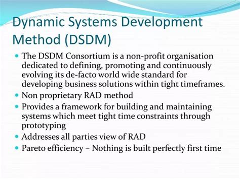 PPT Dynamic Systems Development Method DSDM PowerPoint Presentation