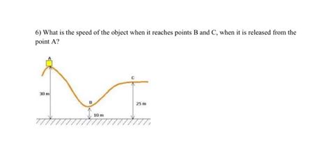 solved 6 what is the speed of the object when it reaches