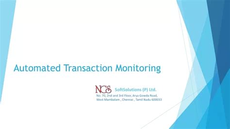 Ppt Automated Transaction Monitoring Powerpoint Presentation Free Download Id 10460223