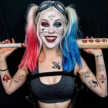 Harley Quinn Tattoos On Face