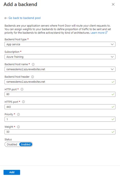 Ensure High Availability For A Web Application Using Azure Front Door