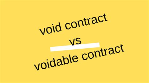 Difference Between A Void And A Voidable Contract Under The Contract