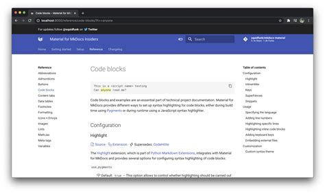 Search Highlight Interprets Code Blocks As JavaScript Issue 2068