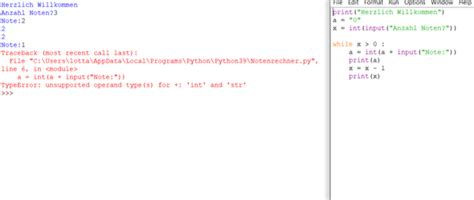 Wieso Funktioniert Das Nicht Das 2 Mal Python Computer