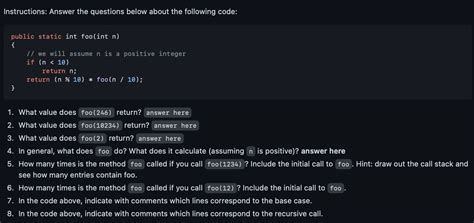 Solved Instructions Answer The Questions Below About The Chegg