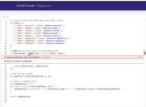 Arcade Expression To Sort An Integer Field Array A Esri Community