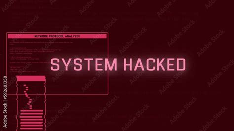 System Hacked Warning Animation Detected Device Infected With A Virus Data Breach Malware