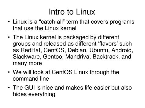 PPT IT Intro To Linux PowerPoint Presentation Free Download ID